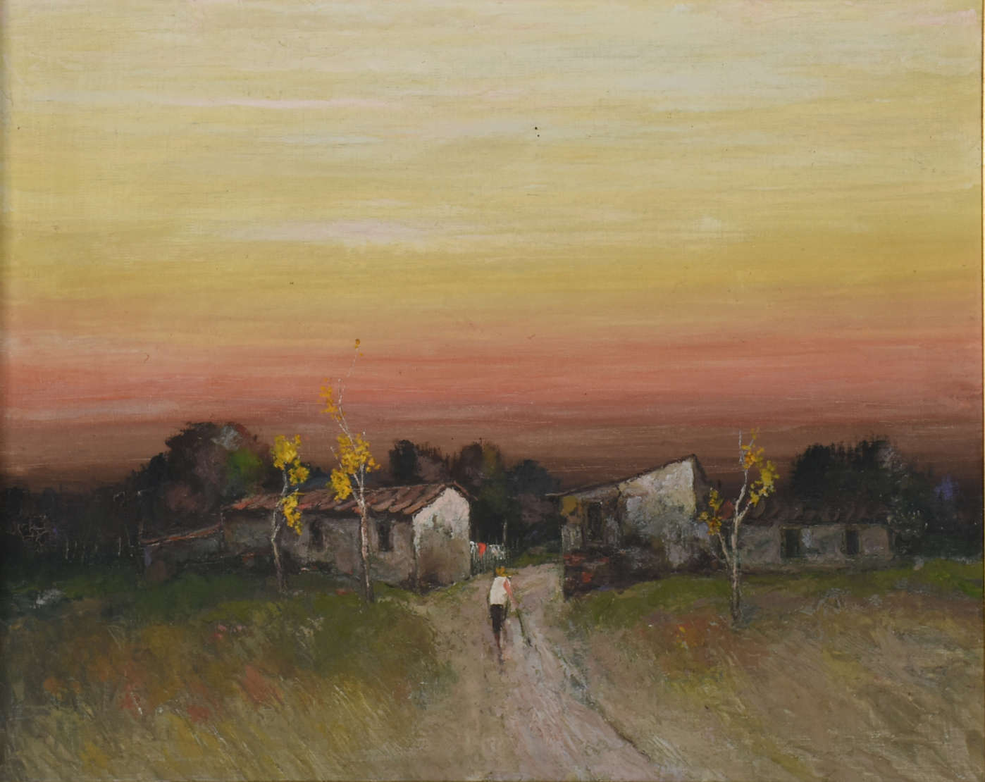 Domenico Lazzarini (1920-1987), Casario com figura - Galeria Alphaville