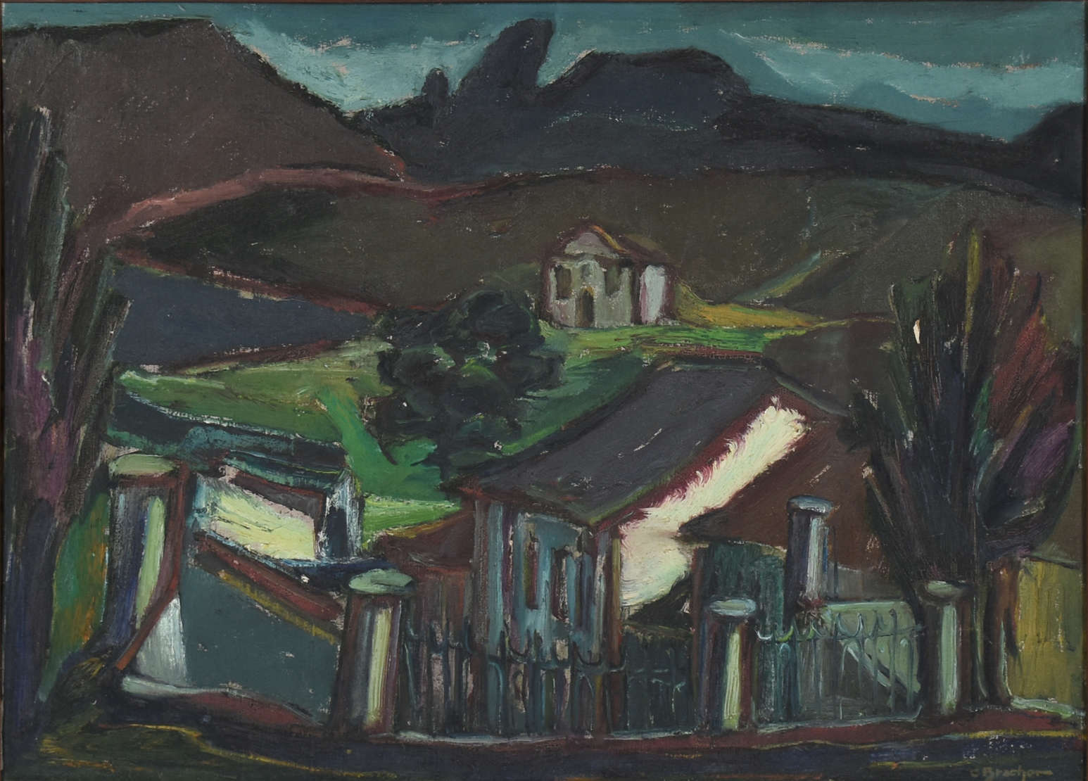 Carlos Bracher (1940), Ouro Preto com o Itacolomy - Galeria Alphaville