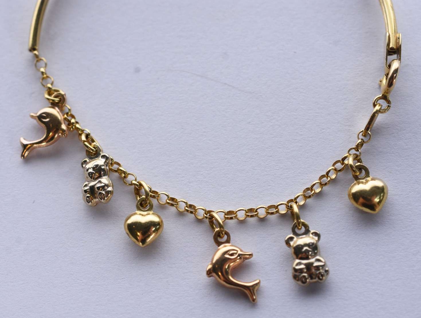 Pulseira modelo escrava de ouro 18 k, contraste... - Galeria Alphaville