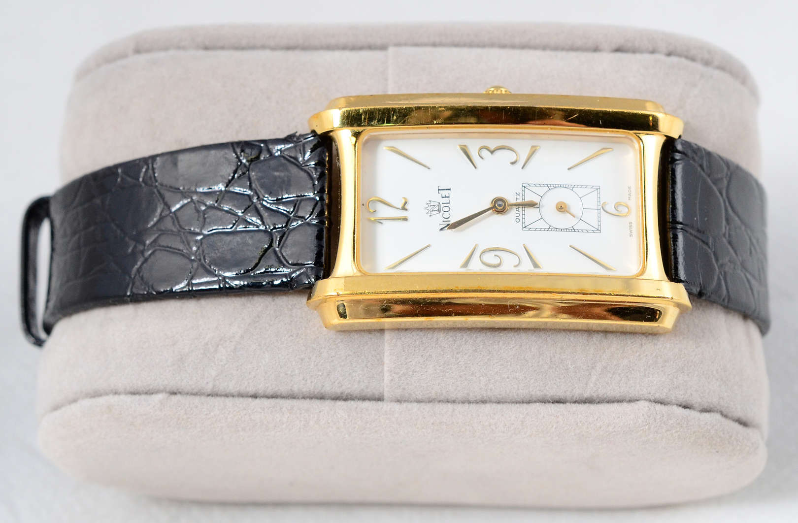 Relógio suiço Nicolet , a quartz, ponteiro de s... - Galeria Alphaville