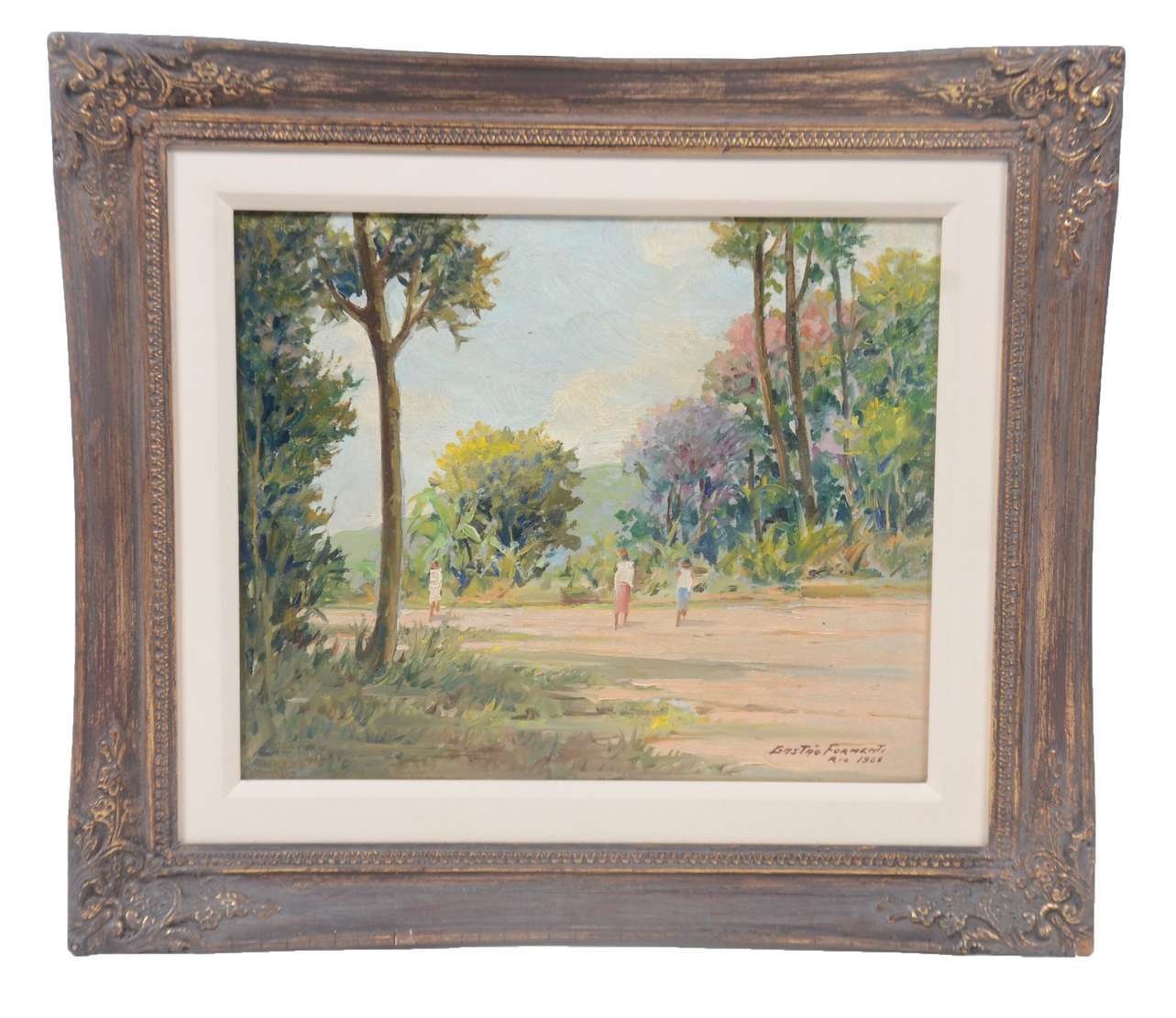 Gastão Formenti (1894-1974), Paisagem com Figuras - Galeria Alphaville