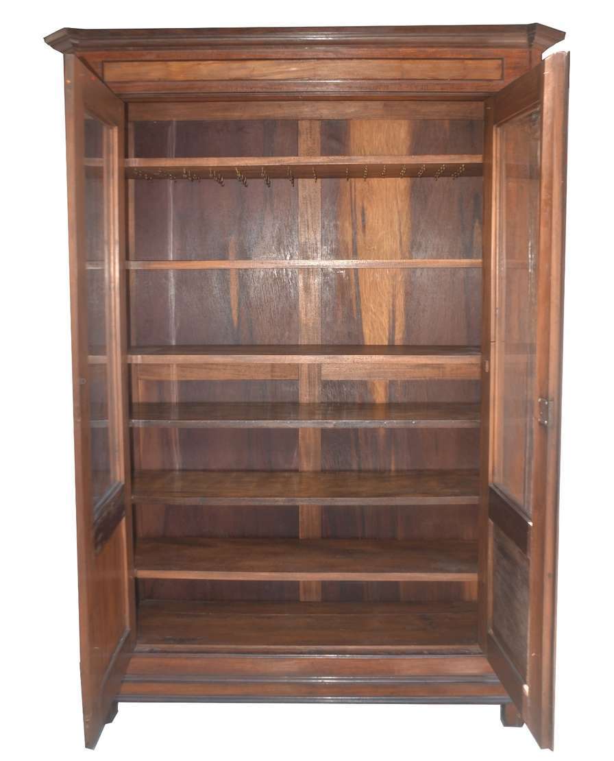 Móvel vitrine de madeira nobre com duas portas ... - Galeria Alphaville
