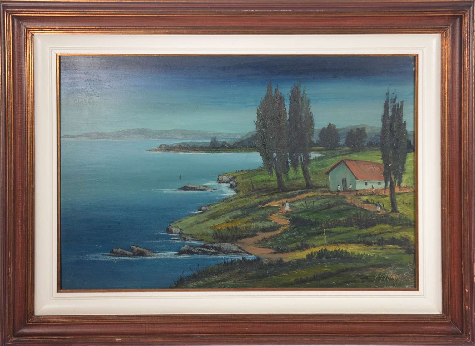 Alberto Mattera (1925), Marinha com paisagem - Galeria Alphaville