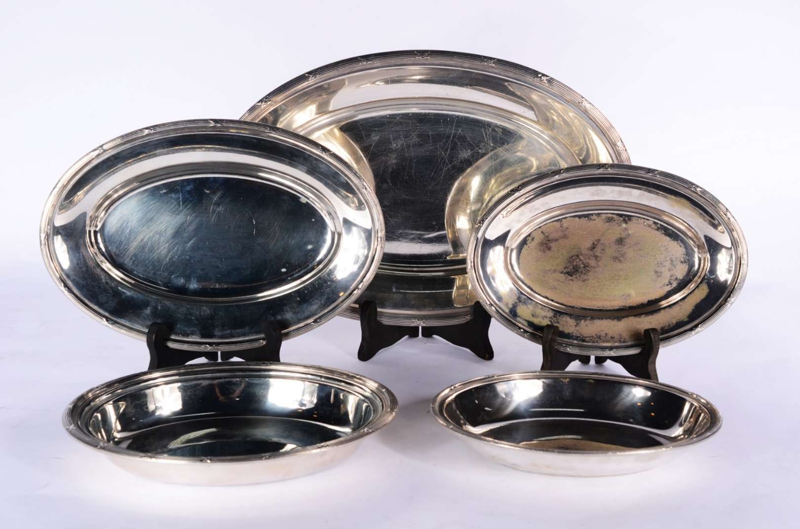 Parte de baixela de jantar de metal prateado Fr... - Galeria Alphaville