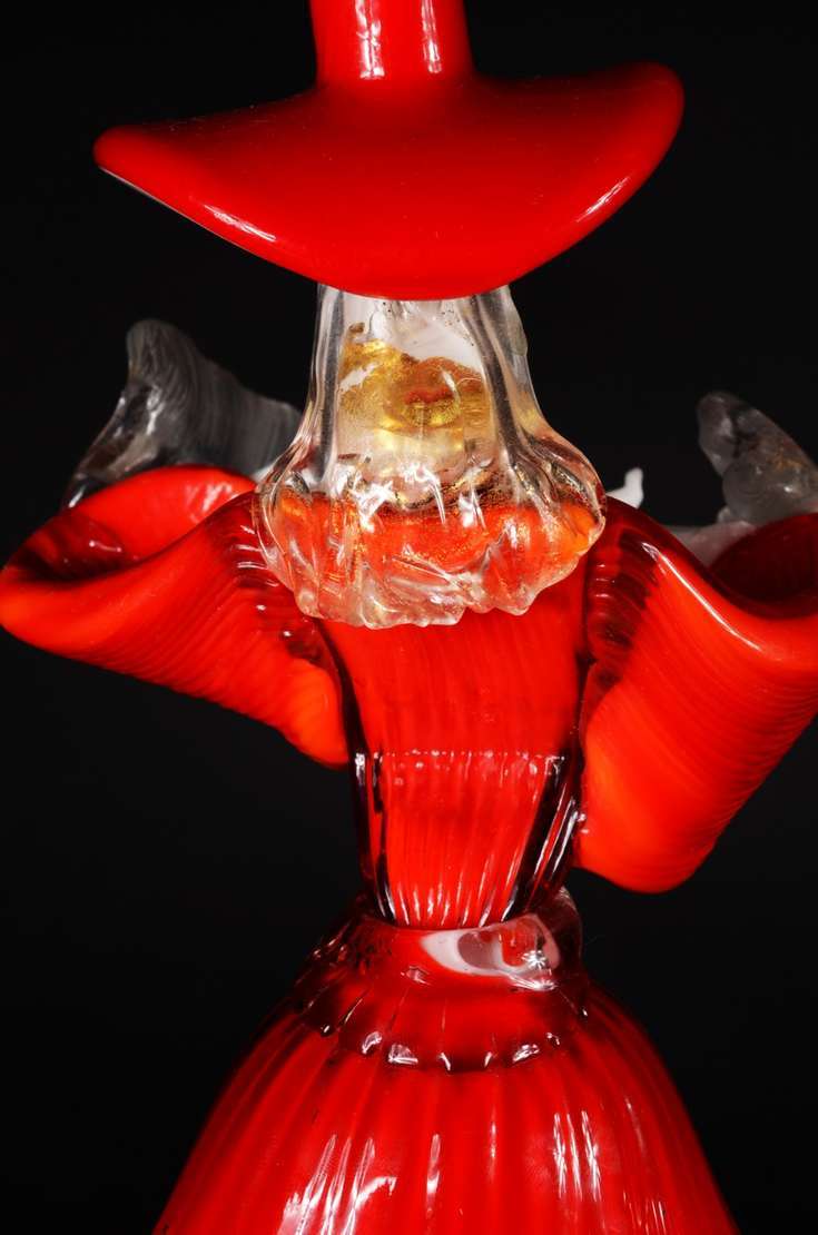 Escultura de murano italiano policromado repres... - Galeria Alphaville