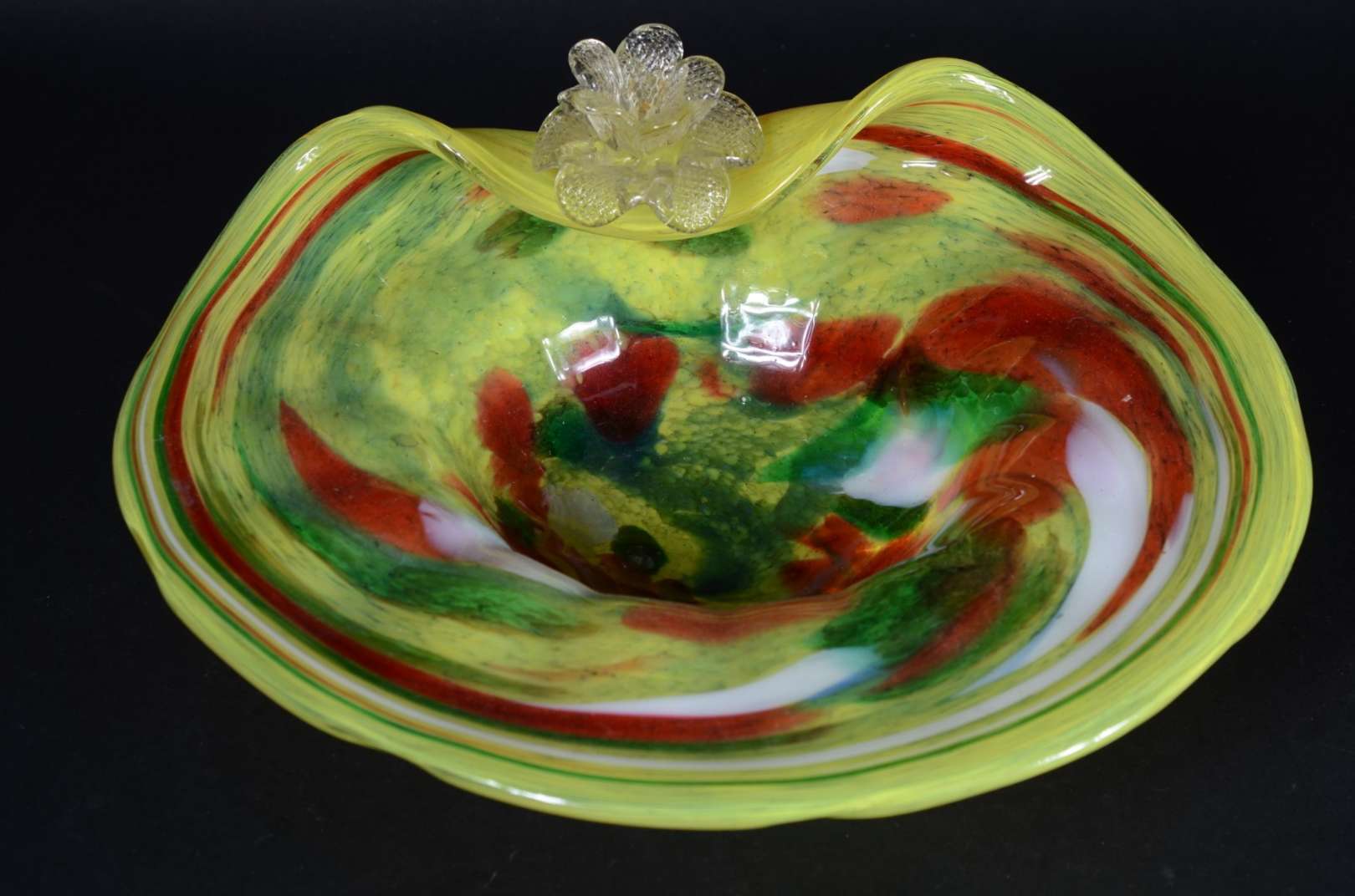 Centro de mesa de murano italiano mesclado nos ... - Galeria Alphaville