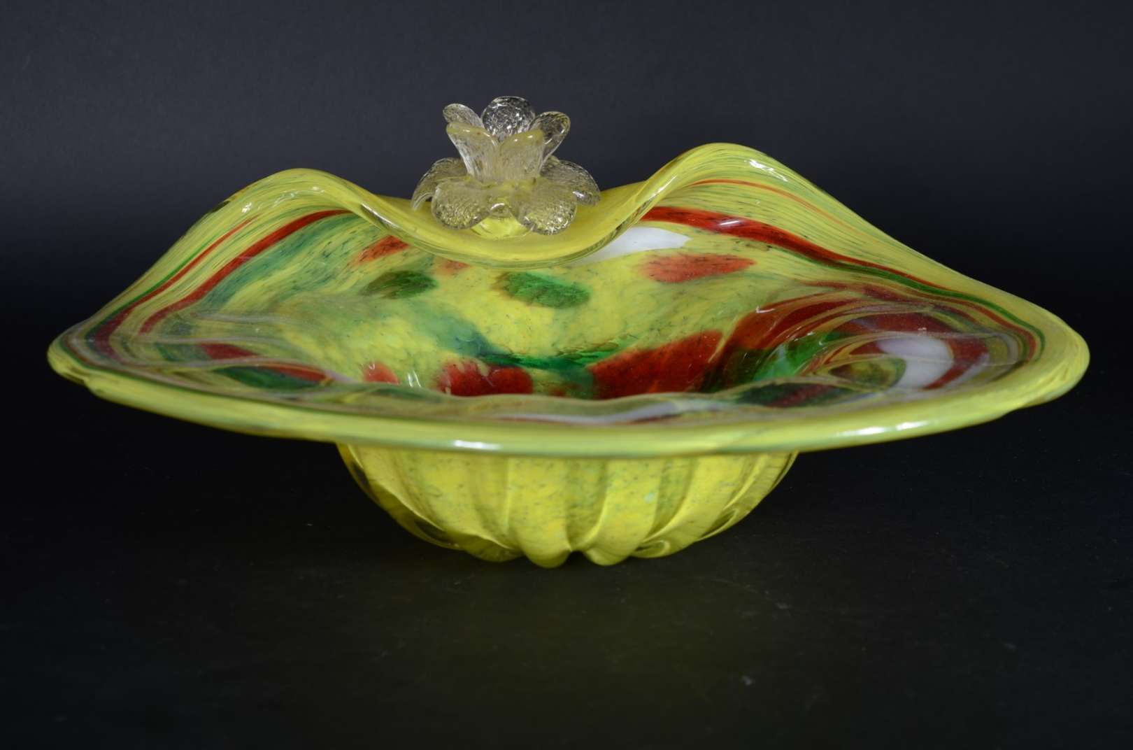 Centro de mesa de murano italiano mesclado nos ... - Galeria Alphaville