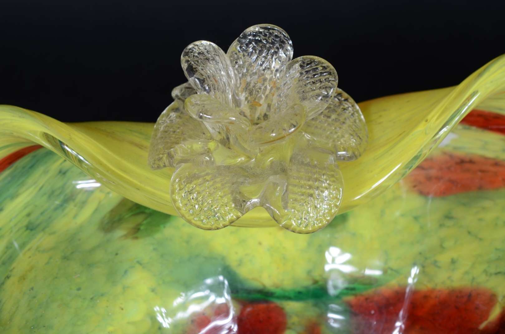 Centro de mesa de murano italiano mesclado nos ... - Galeria Alphaville