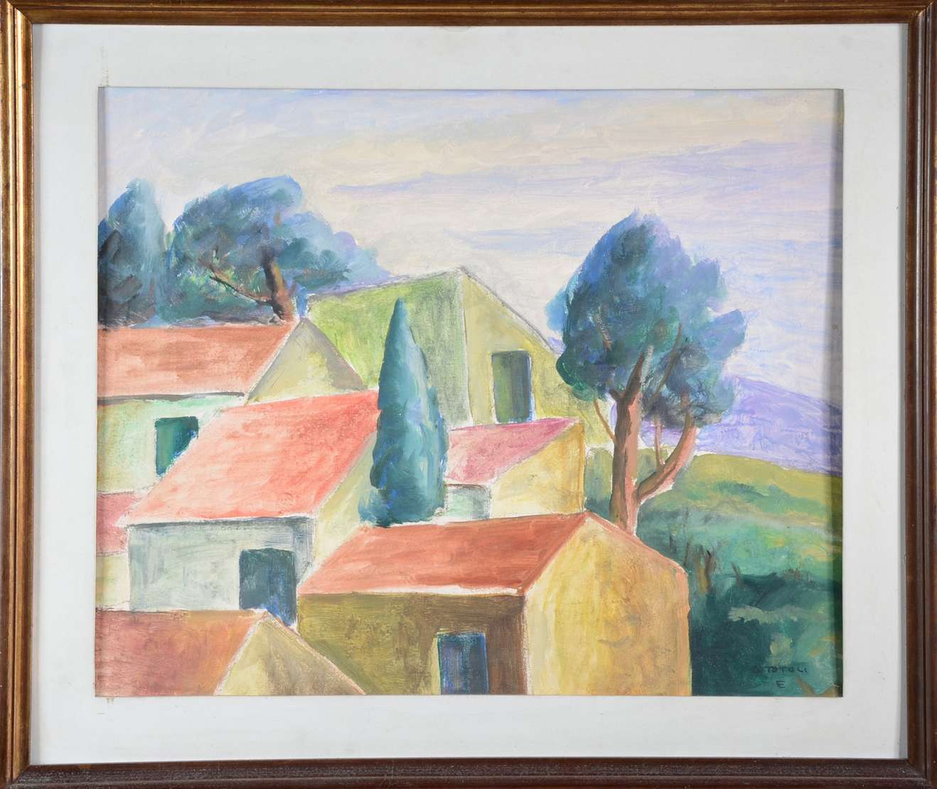GUIDO TOTOLI (1937), Paisagem com Casário - Galeria Alphaville