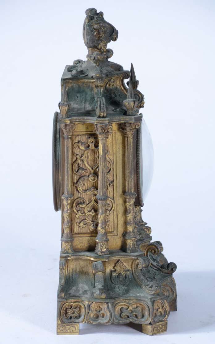 Relógio de bronze francês, "Mantel Clock", most... - Galeria Alphaville