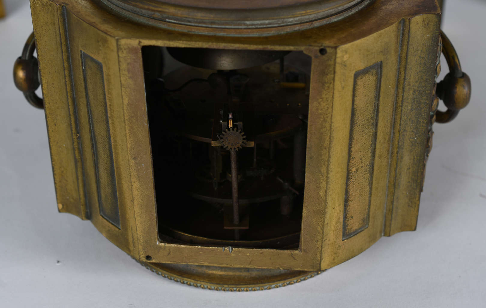 Terno frances de bronze e porcelana turquesa de... - Galeria Alphaville