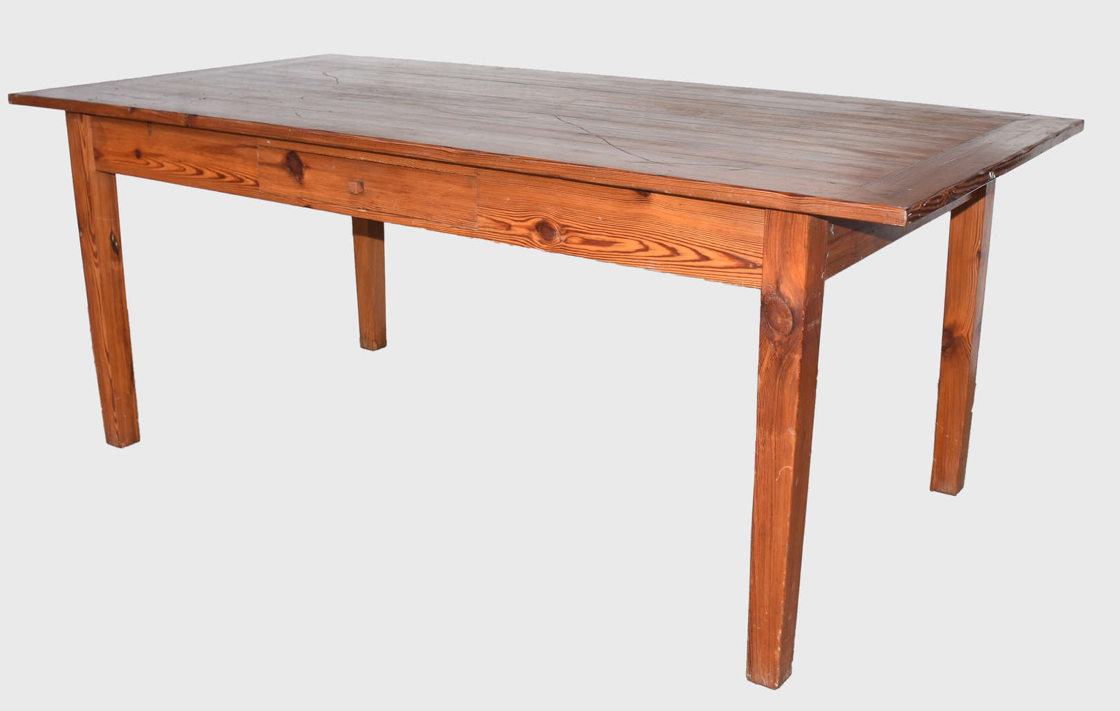 Mesa pinho de riga, pernas retas. (pequeno defe... - Galeria Alphaville