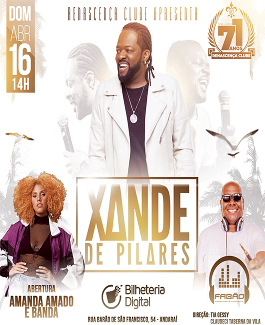Xande De Pilares No Renascença Clube em Rio De Janeiro - Evento ON