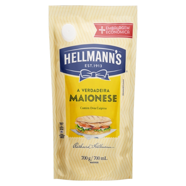 MAIONESE HELLMANNS TRADICIONAL SACHE 700G - Estrela Azul