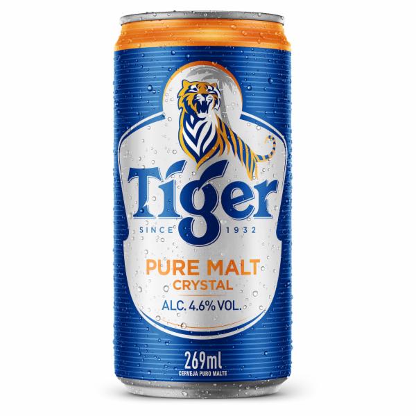 CERVEJA TIGER PURO MALTE CRYSTAL LATA 269ML - Estrela Azul