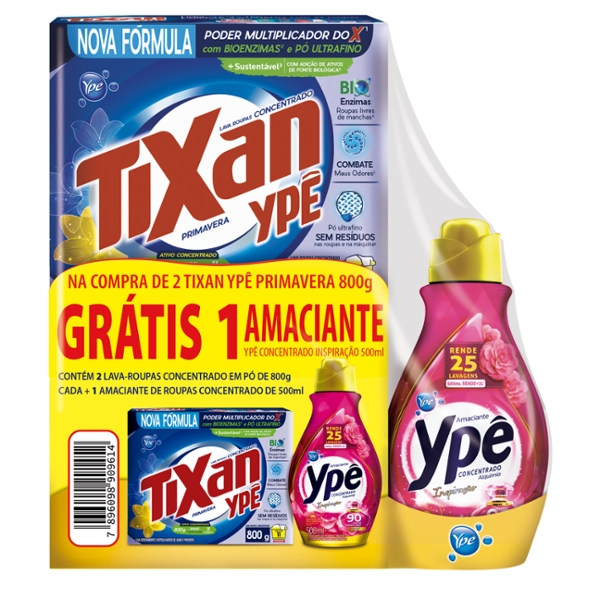 LAVA ROUPAS EM PO TIXAN YPE PRIMAVERA 2,2KG GRATIS AMACIANTE 500ML - Estrela Azul