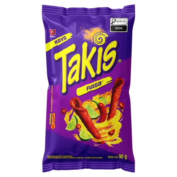SALGADINHO MILHO FUEGO TAKIS 90G - Estrela Azul