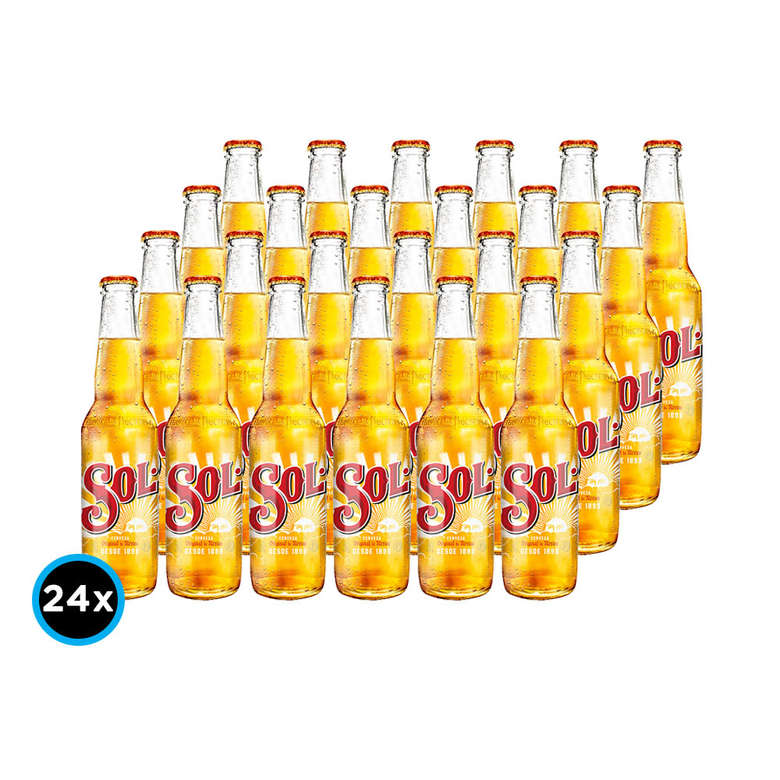 24x Cerveza Sol en Botellas 330cc | Booz.cl