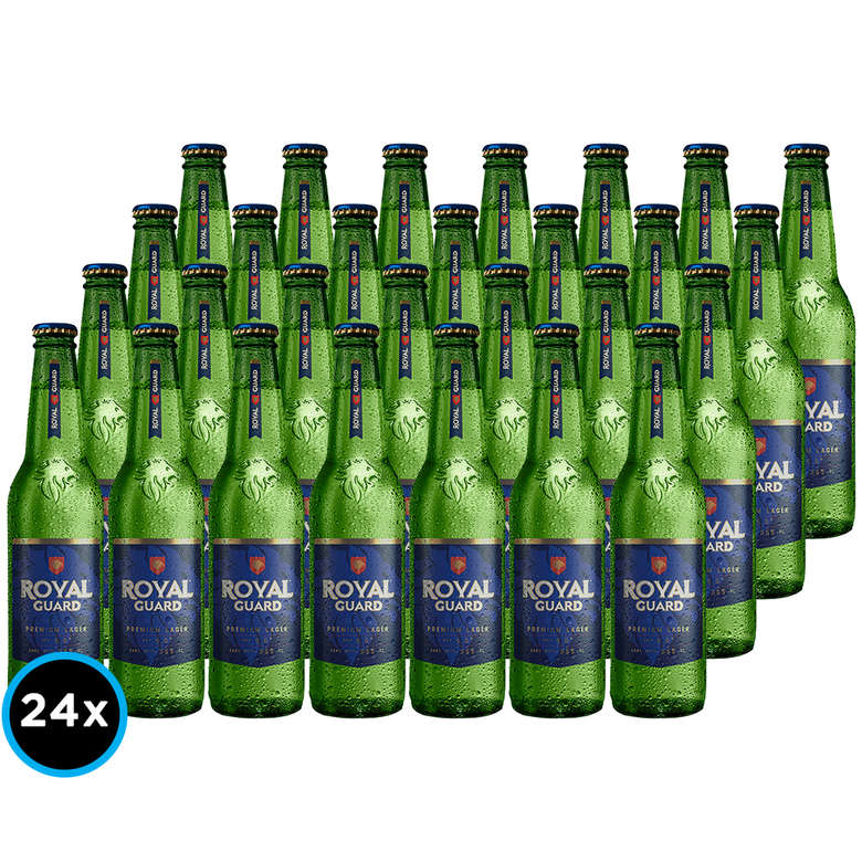 24x Cervezas Royal Guard en Botellas 355cc