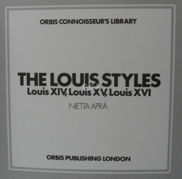 LIVRO THE LOUIS STYLES LOUIS XV, LOUIS XVI. - Catálogo das Artes ...