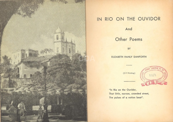 Livro: DANFORTH, Elizabeth Hanly. In Rio on the Ouvidor and other poems ...