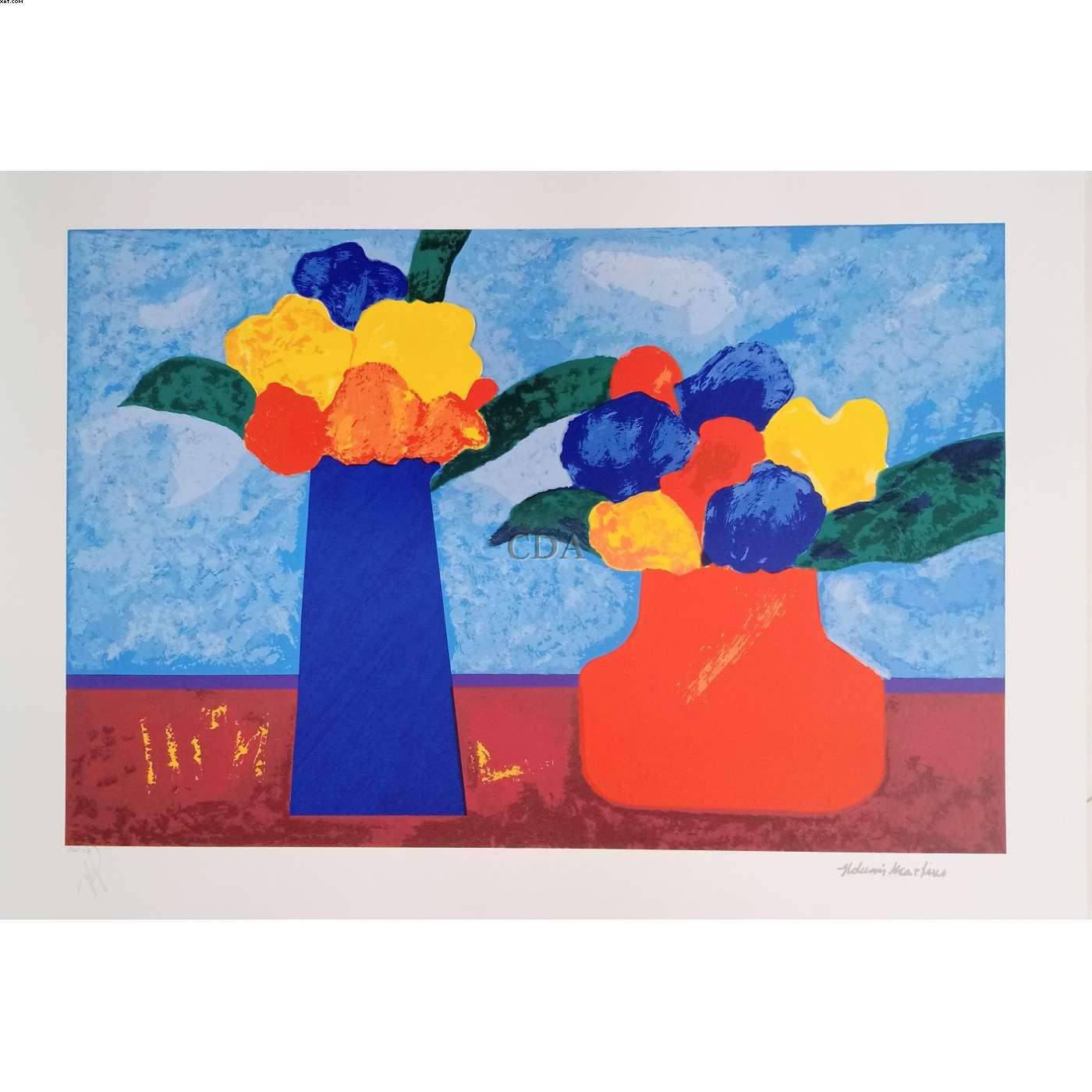Vasos com flores - Aldemir Martins - Catálogo das Artes | Catálogo das ...
