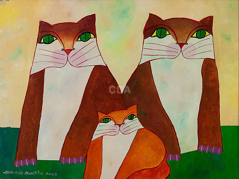 Gatos - Aldemir Martins - Catálogo das Artes | Catálogo das Artes