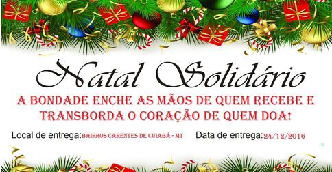NATAL Solidário 2016 · Catarse