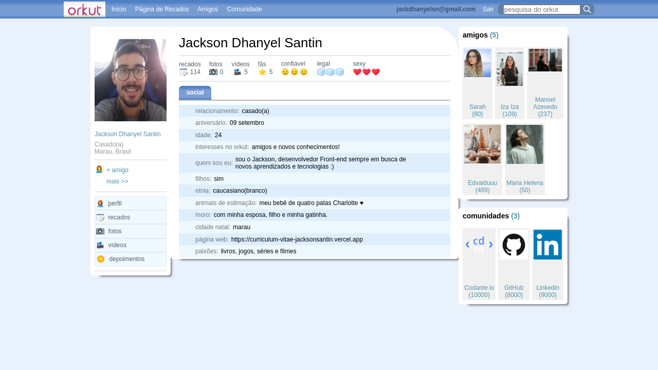 Projeto: Clone do Orkut | Codante.io