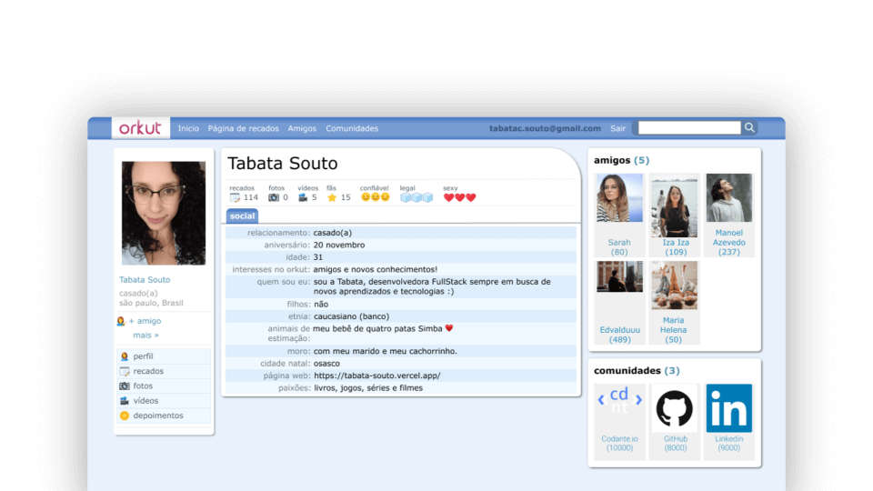 Projeto: Clone do Orkut | Codante.io