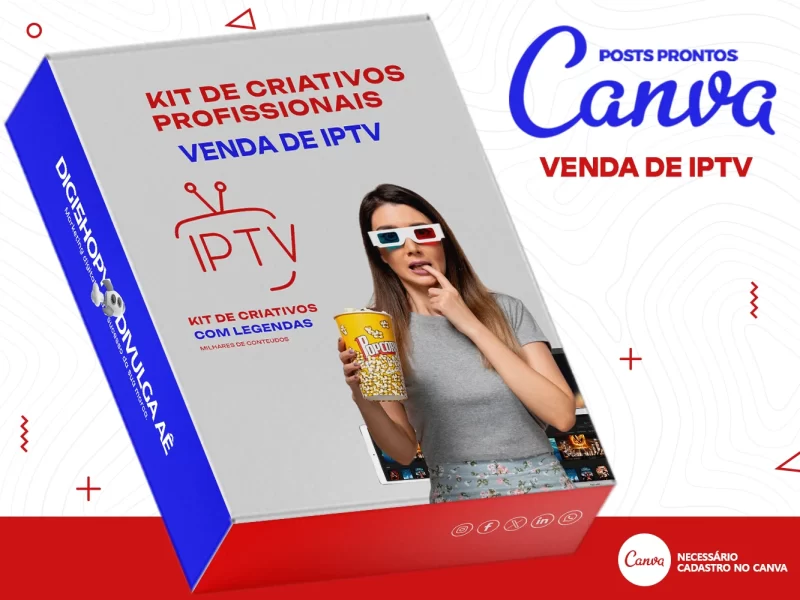 Kit de Social Media - Posts Prontos para Provedor de Iptv - Vendas de Canais de Tv no Canva com ...