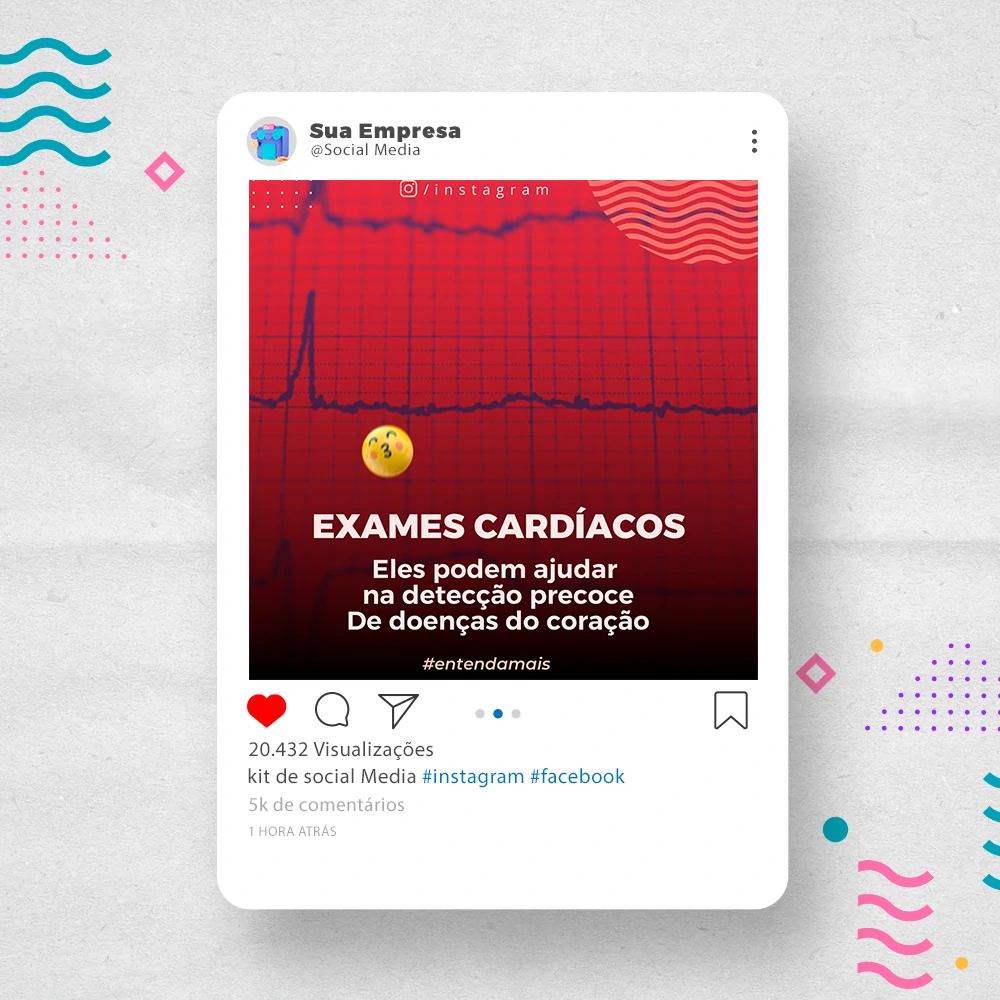 Kit de Social Media - Posts Prontos para Clínica de Cardiologia ...