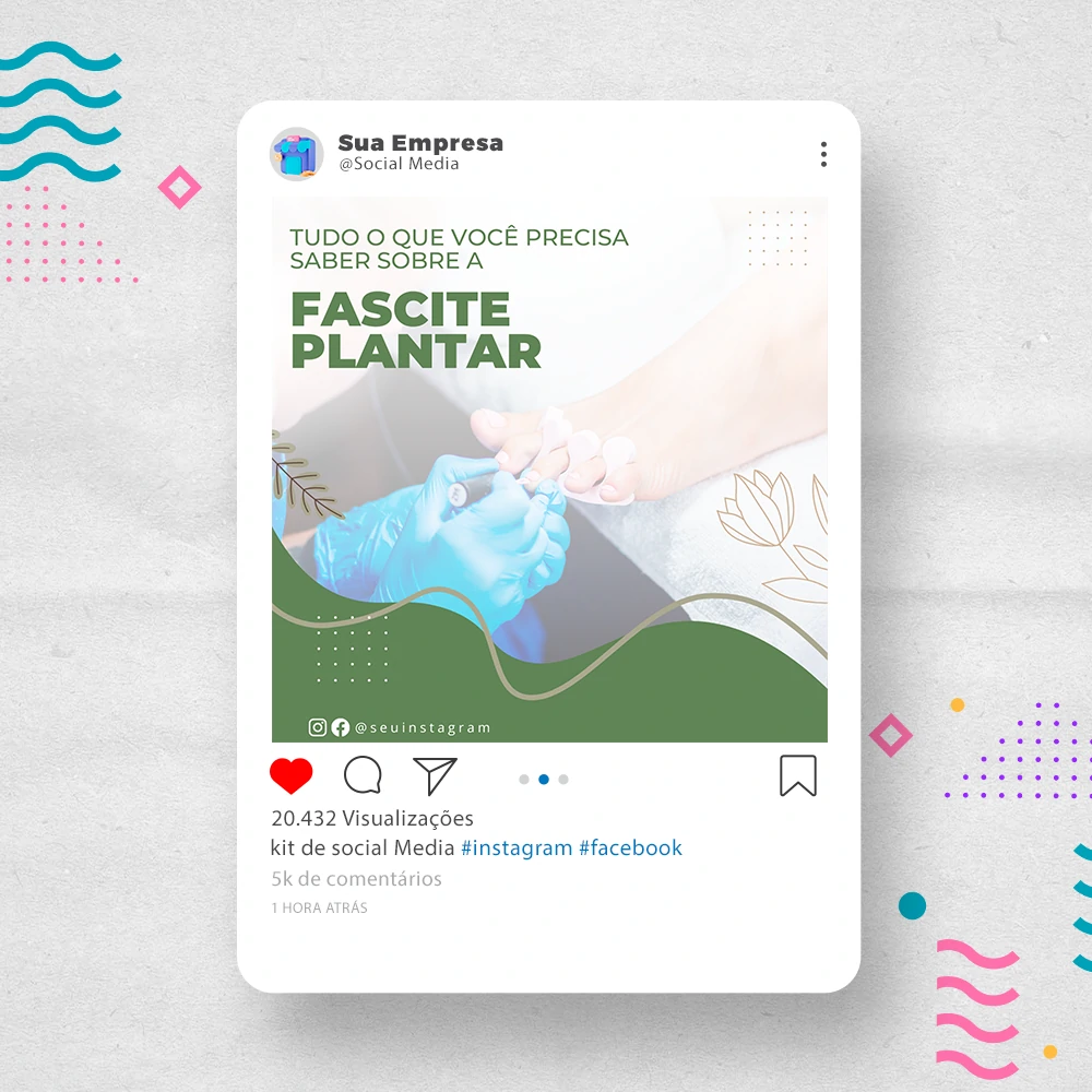 Kit de Social Media - Posts Prontos para Clínica de Podologia no Canva ...