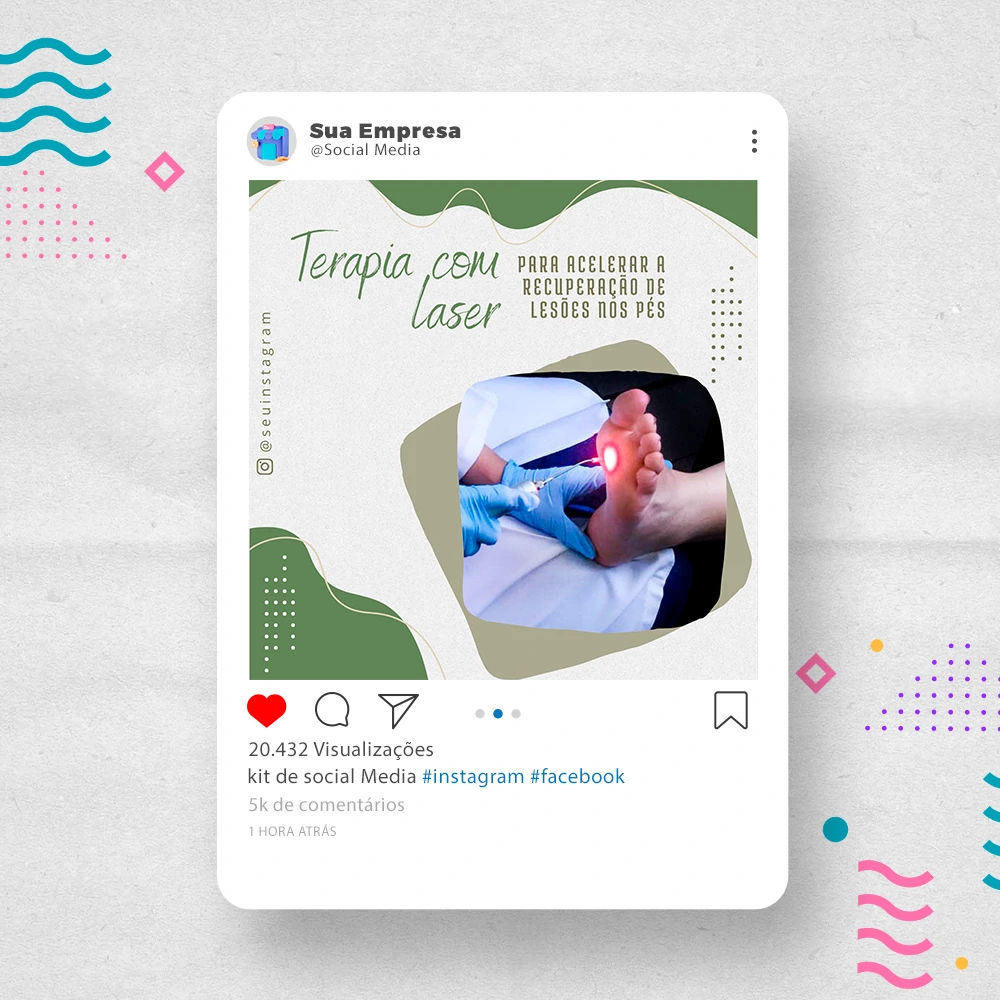 Kit de Social Media - Posts Prontos para Clínica de Podologia no Canva ...