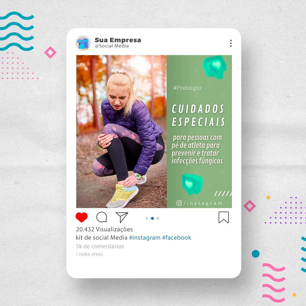Kit de Social Media - Posts Prontos para Clínica de Podologia no Canva ...