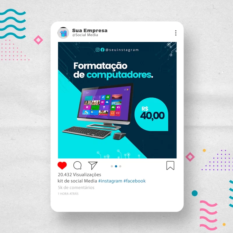 Kit de Social Media - Posts Prontos para Lojas de Informática no Canva ...
