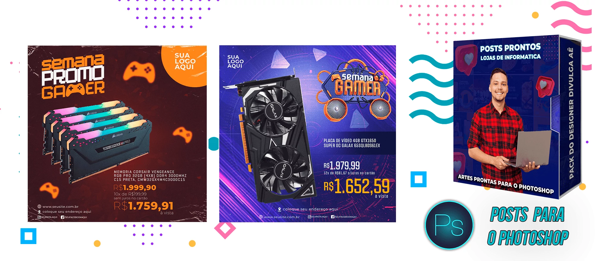 Pack de Posts Editáveis - Lojas de Informática - Empresas de T.I no ...