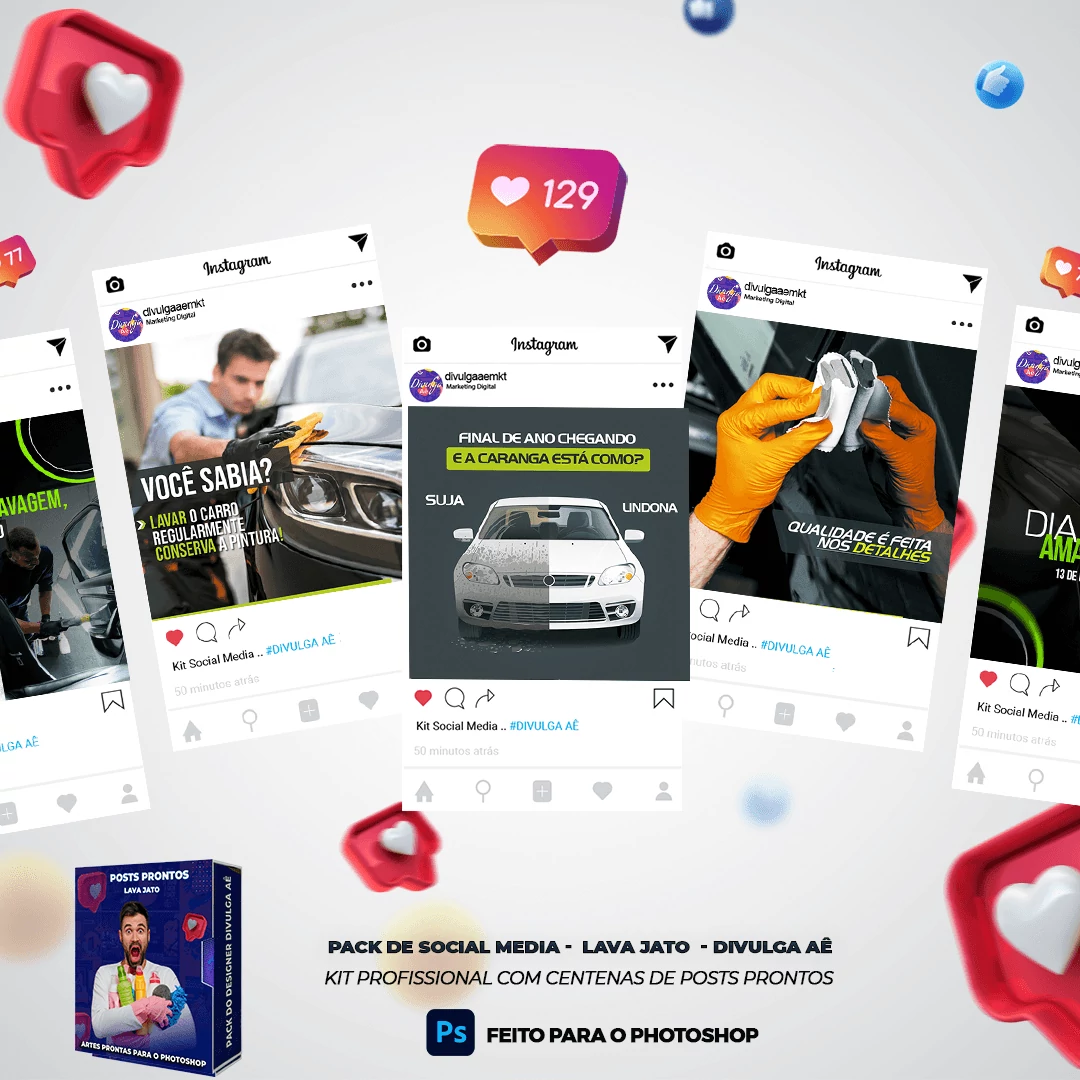 Pack de Posts Prontos com Legendas para Lava Jato - Divulga Aê