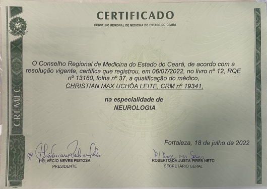 Dr. Christian Max Uchôa Leite - Neurologista, Fortaleza