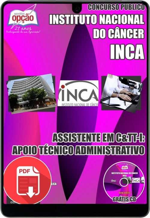Apostila Instituto Nacional do Câncer (INCA) - ASSISTENTE EM C&TT-I ...