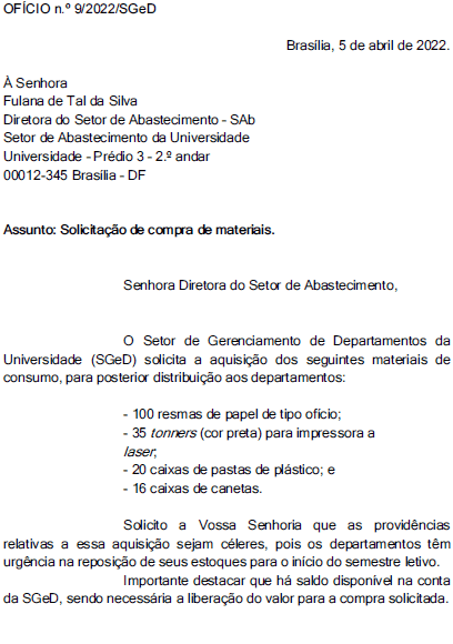 Questão 2035805 CEBRASPE (CESPE) - Assistente (FUB)/Administração/2022