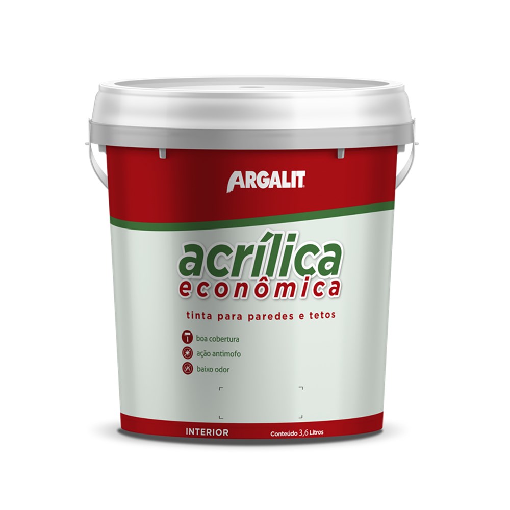 TINTA VINIL ACR BRANCO NEVE GL 3,6 L - ARGALIT - LST Distribuidora ...