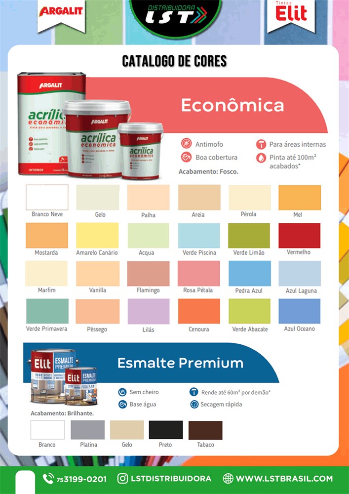 TINTA ACRILICO PRO GELO LT 18 L - ARGALIT - LST Distribuidora ...