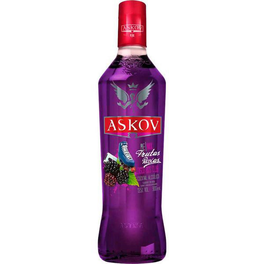 VODKA ASKOV FRUTAS ROXAS 900 ML - neon distribuidora