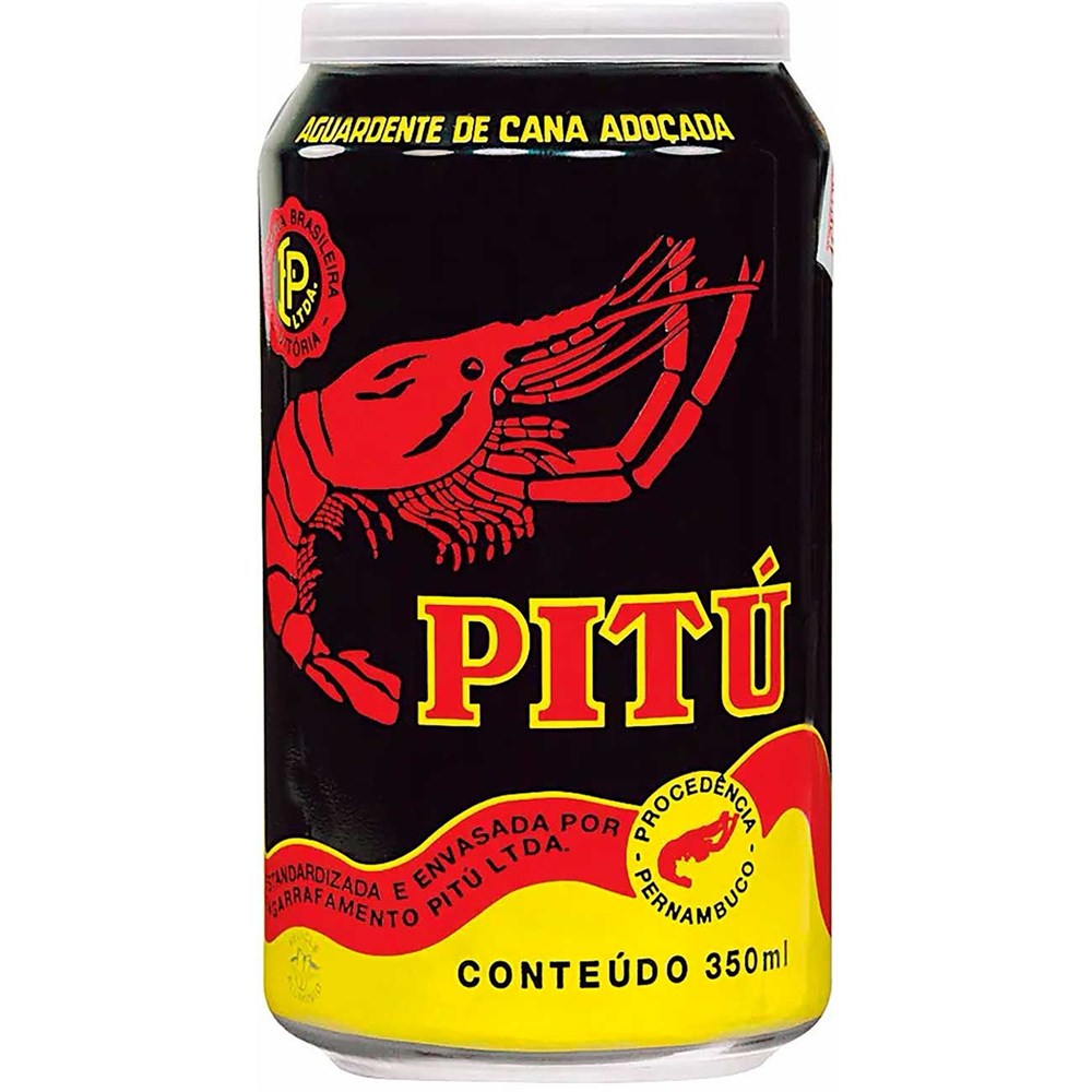 AGUARDENTE PITU LATA 350 ML C/12 UNI - neon distribuidora
