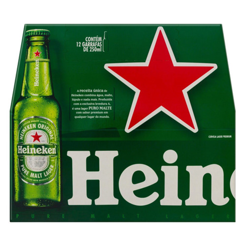 HEINEKEN LONG NECK 250 ML C/12 - neon distribuidora