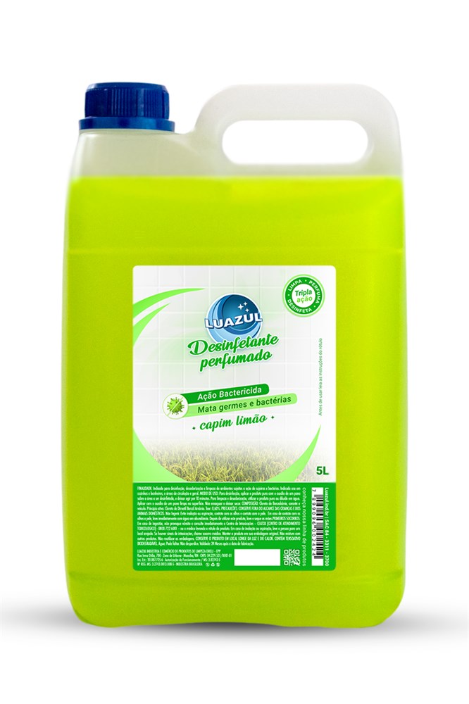 Desinfetante Premium 5L - Capim Limão (Luazul) - PRODUTOS DE LIMPEZA