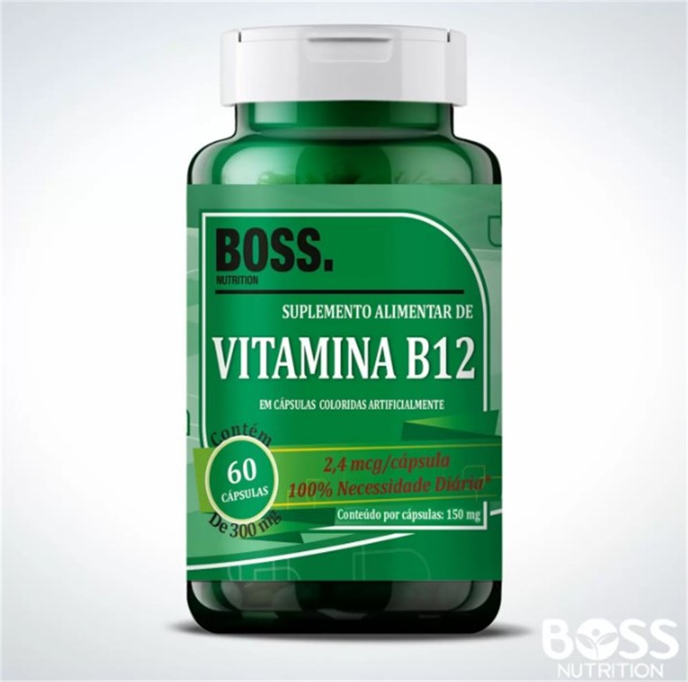 VITAMINA B12 400MG 60CAPS POTE BOSS NUTRITION - Meu Lado Natureba
