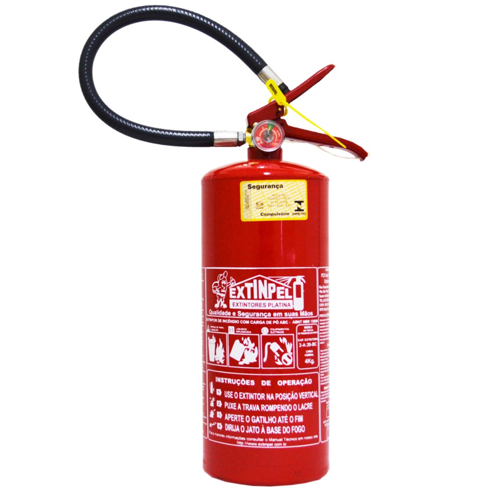 Extintor PP 4 kg ABC 1 ano 2A-20BC - proextec