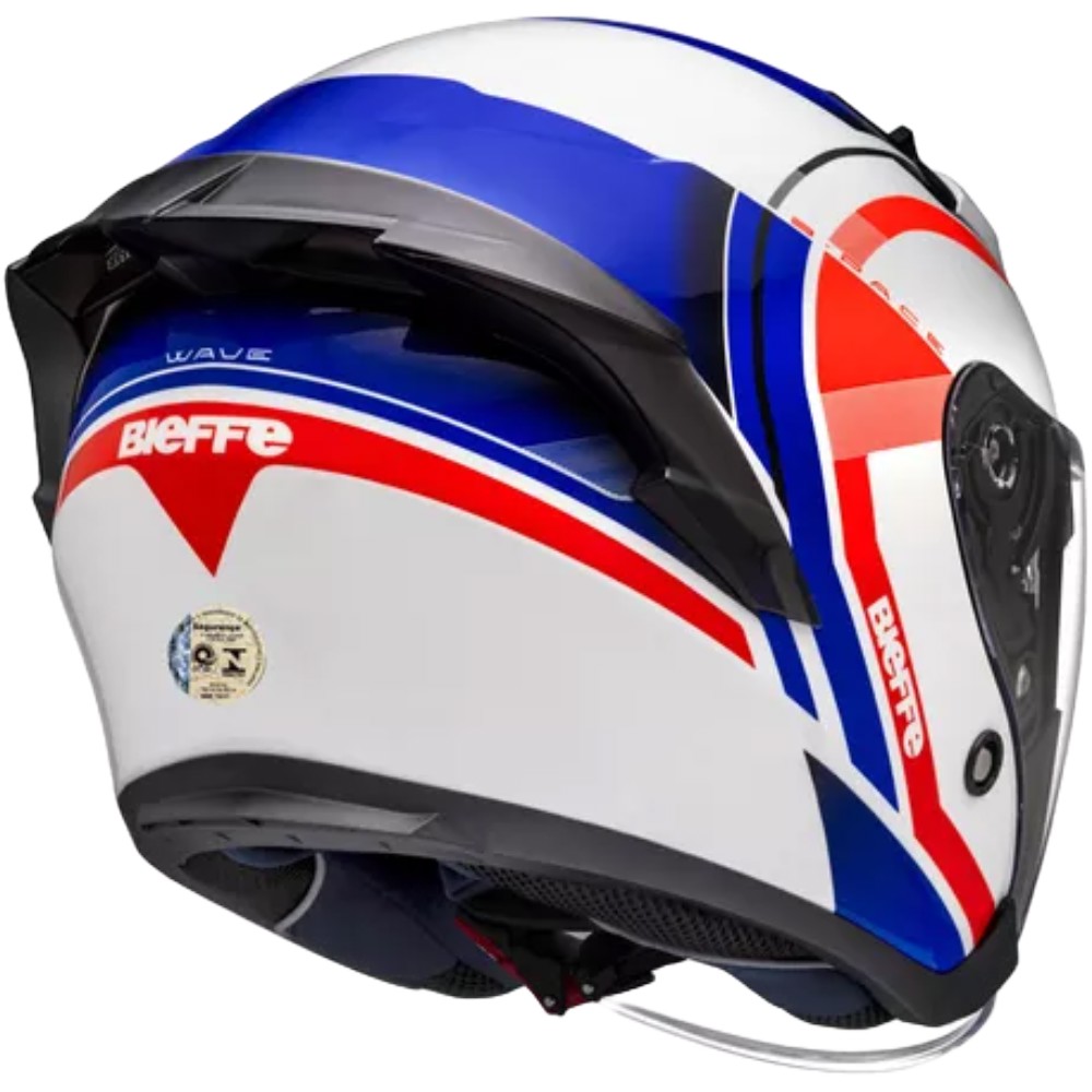 Capacete Bieffe B-Pace Wave Branco Azul - Moby Sport
